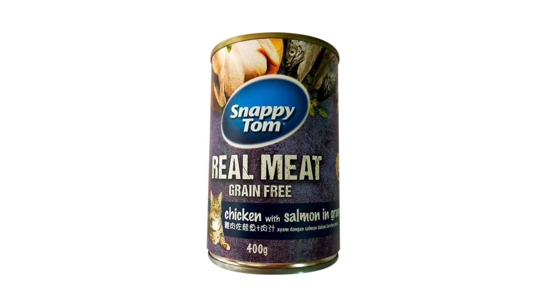 SNAPPY TOM: CHICKEN WITH SALMON IN GRAVY 400G - CUPets.my Pet Shop In ...